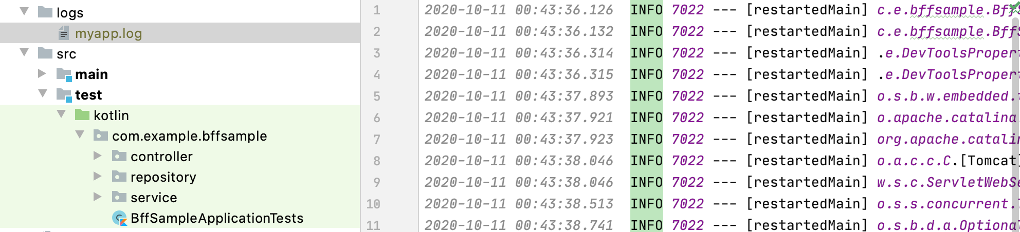 #13 [SpringBoot/KotlinでBFF]アプリケーションログのファイル出力 – Little Engineer